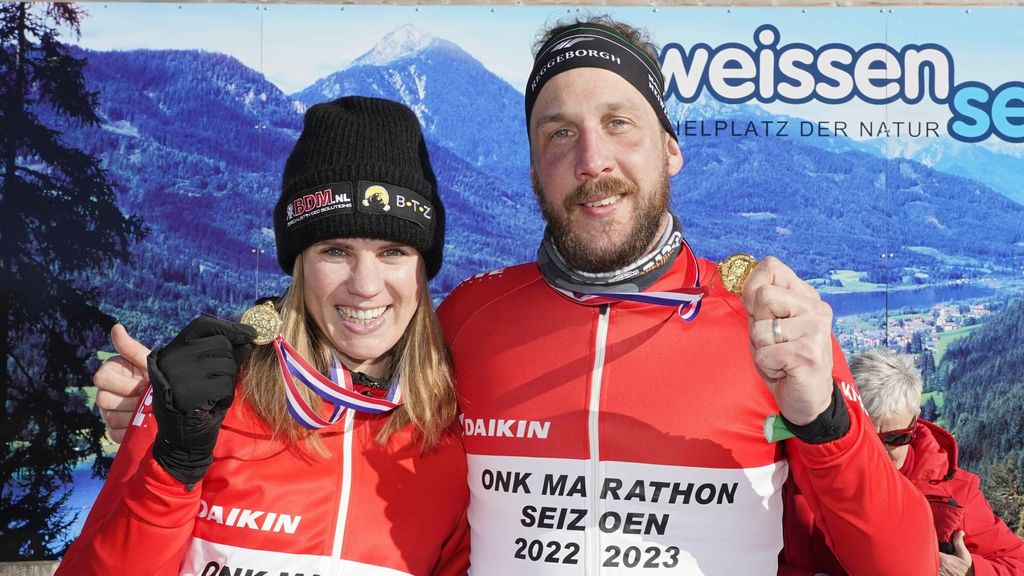 Marathonschaatster Ineke Dedden pakt de overwinning op de Oostenrijkse ...